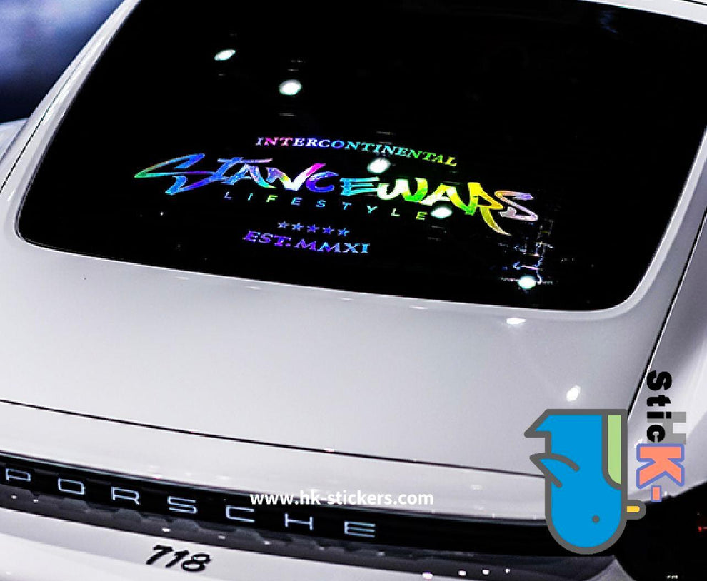 HK-SticKers 防水反光貼紙 | STANCEWARS貼紙汽車後檔HF美潮裝飾反光玻璃防水貼車貼